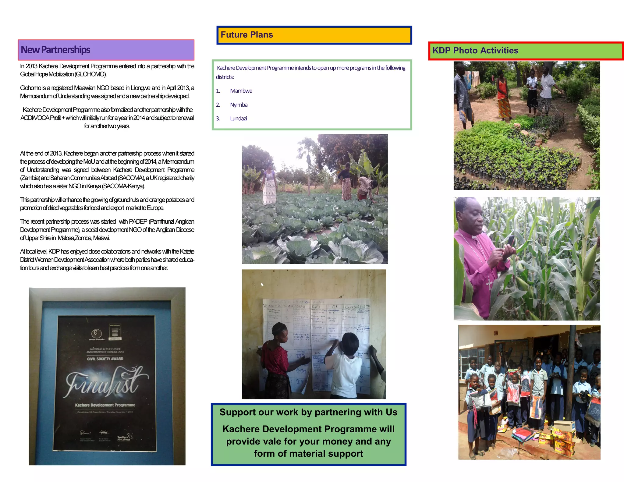 Brochure for the Kachere Development Programme-2014 (2) | PDF ...