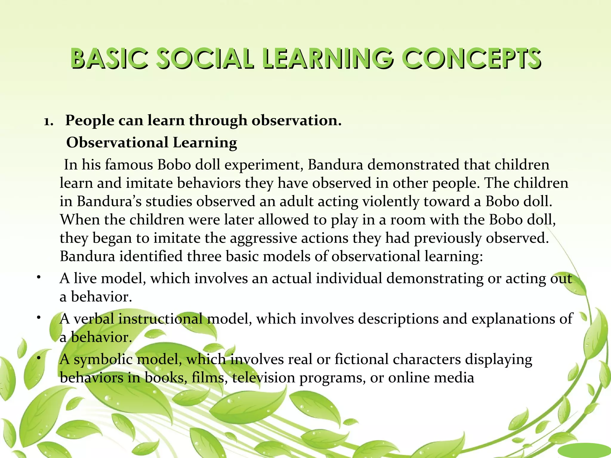 Social Learning Theory | PPT