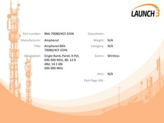 Amphenol BXA-70080/4CF-EDIN | PPT