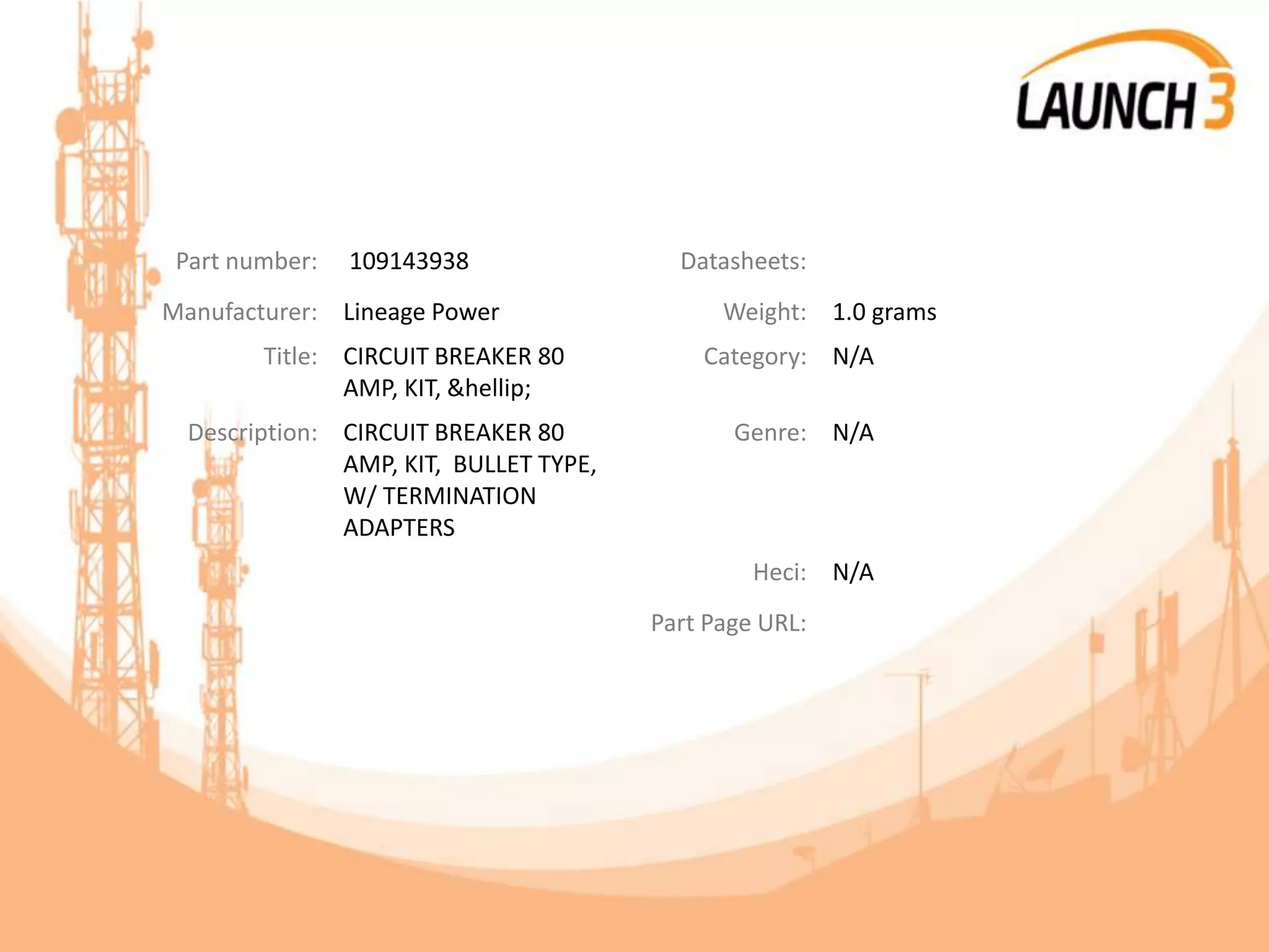 Lineage Power 109143938 | PPT