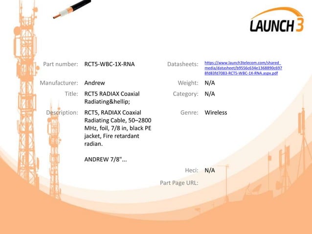 Andrew RCT5-WBC-1X-RNA | PPT