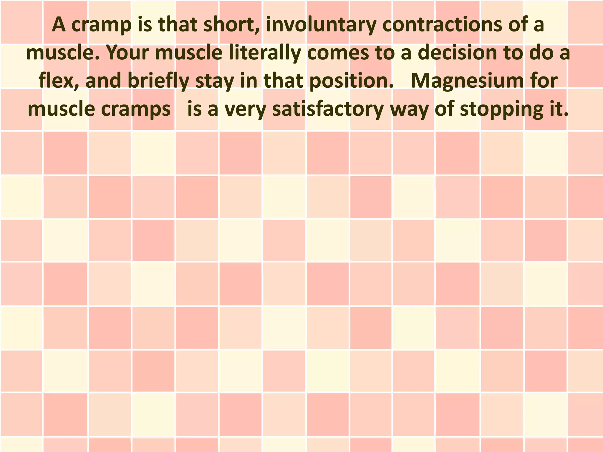 Magnesium for Muscle Cramps | PPTX
