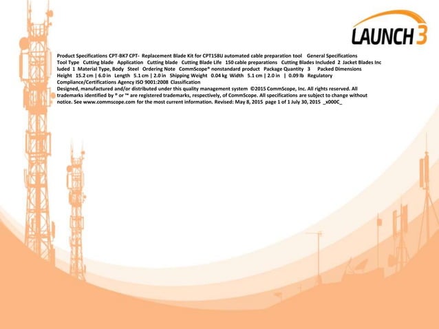 Commscope-Andrew CPT-BK7 | PPTX | IT and Internet Support | Internet