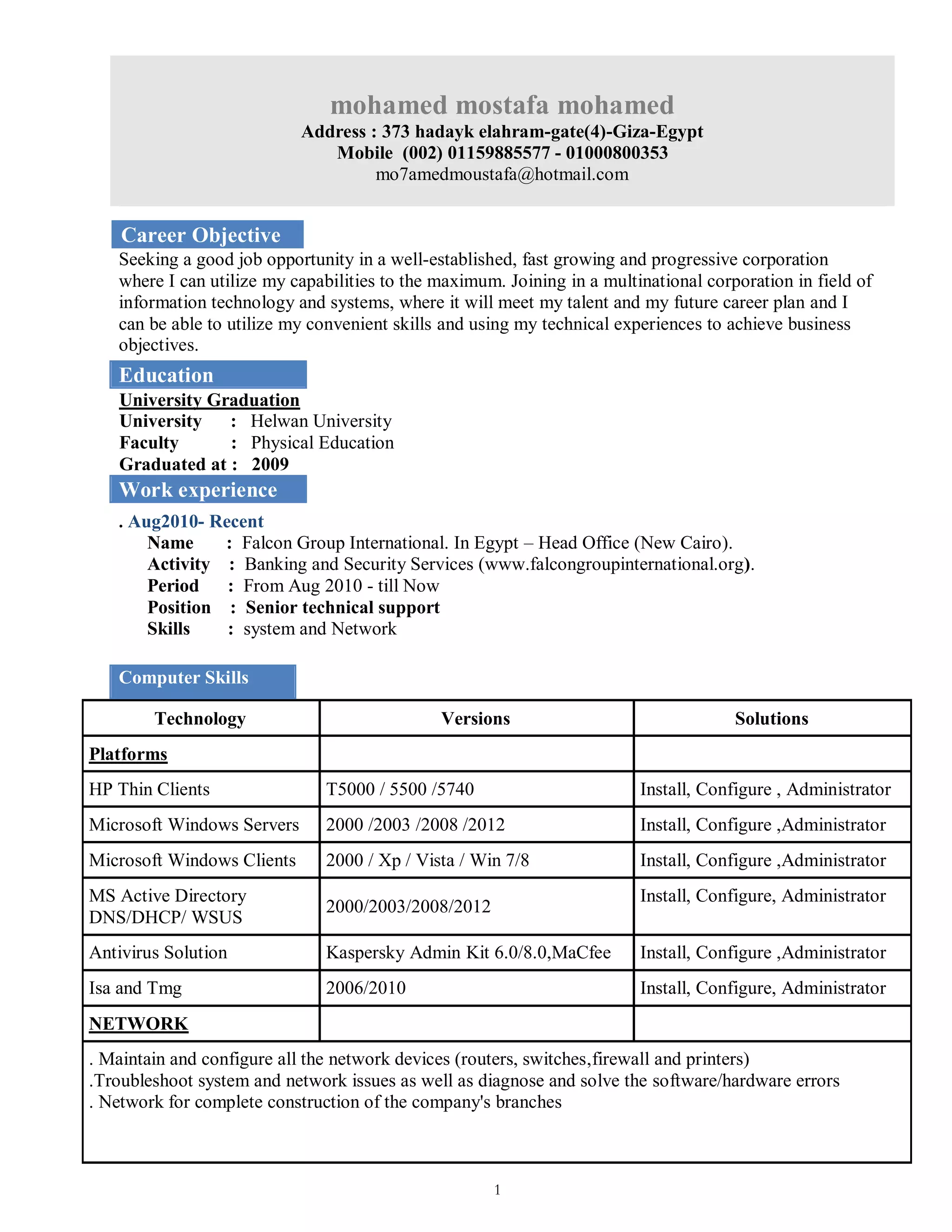 mohamed mostafa mohamed cv.doc200 | PDF