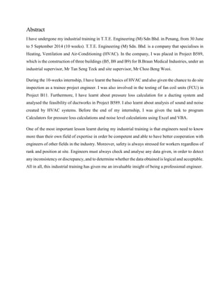 KKEK3192 Industrial Training Report | PDF