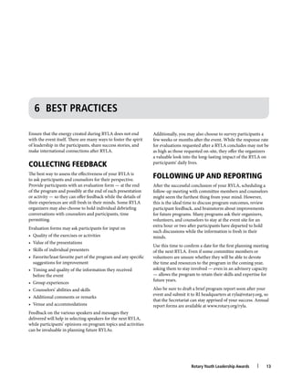 Rotary International RYLA Handbook | PDF