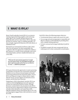 Rotary International RYLA Handbook | PDF