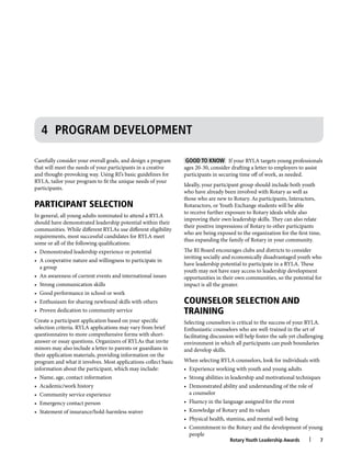 Rotary International RYLA Handbook | PDF
