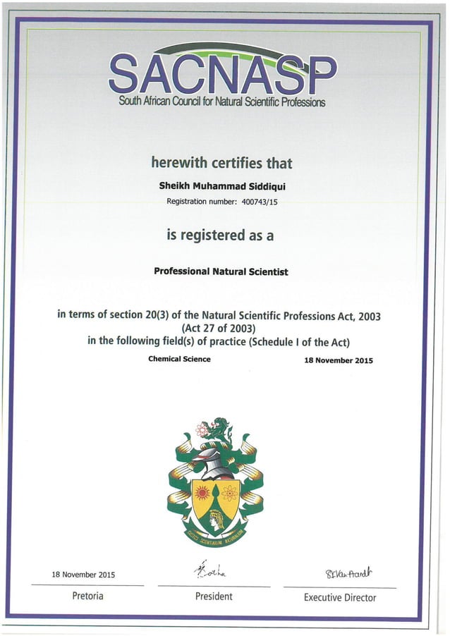 SACNASP Certificate | PDF