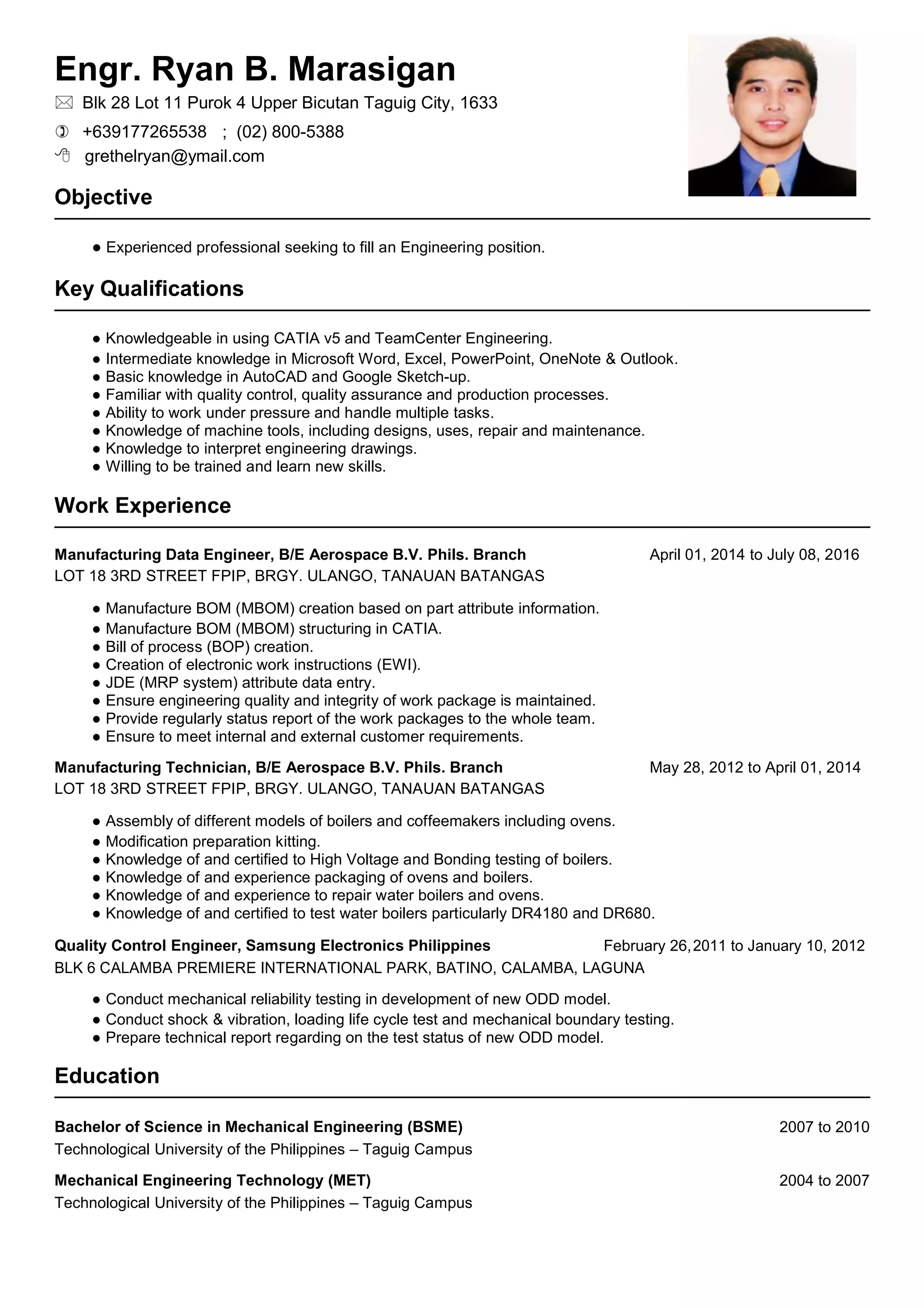 Ryan Marasigan Resume New | PDF