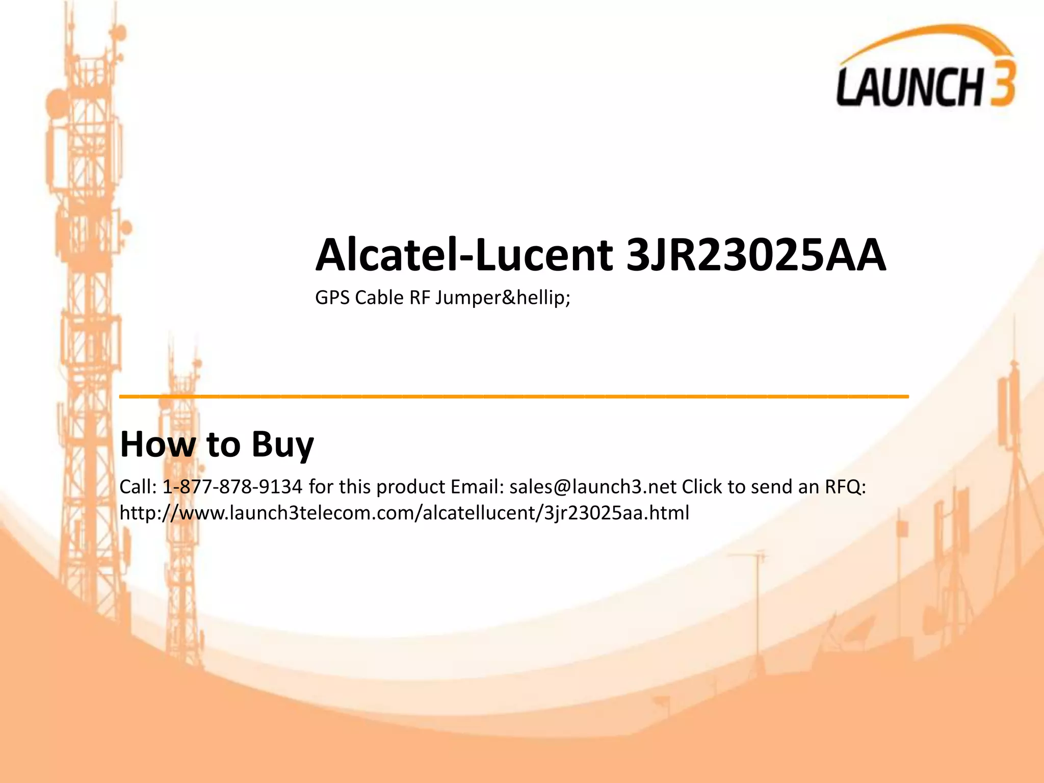 Alcatel-Lucent 3JR23025AA | PPT