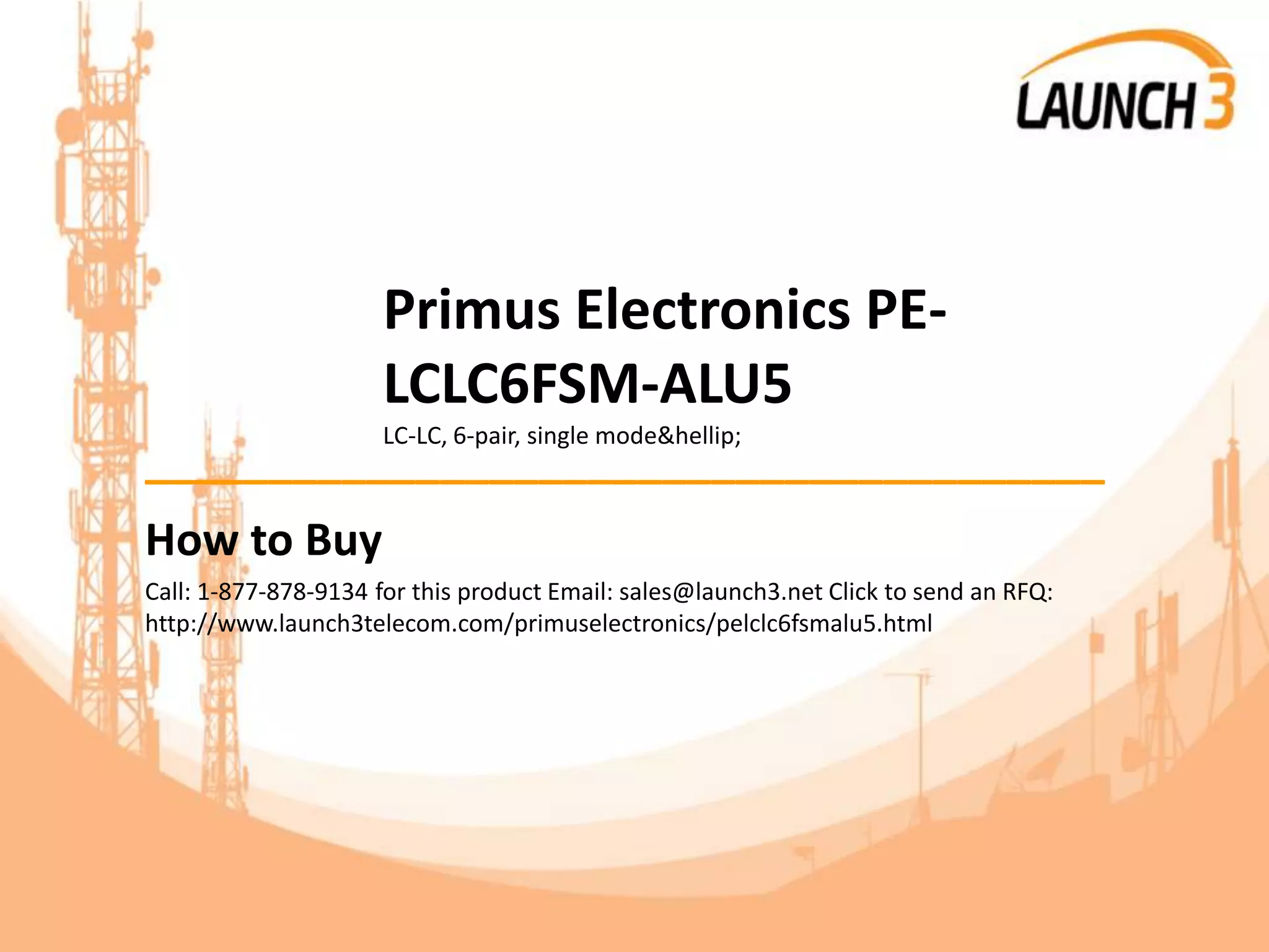 Primus Electronics PE-LCLC6FSM-ALU5 | PPT