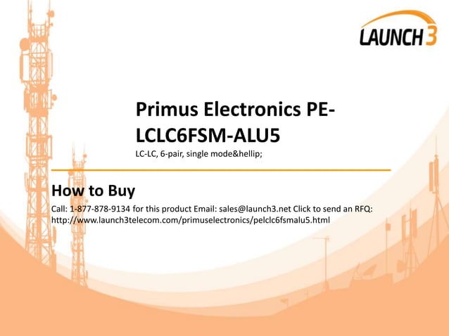 Primus Electronics PE-LCLC6FSM-ALU5 | PPT