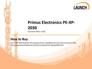 Primus Electronics PE-XP-2030 | PPTX | IT and Internet Support | Internet