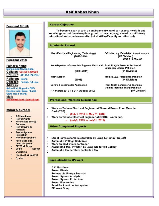 Asif Abbas Khan amercon stlye cv | PDF