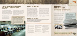 Tainted Technology: Forced and child labour in the electronics industry ...