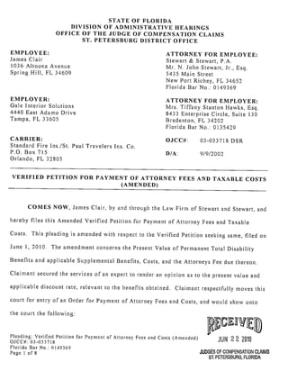 Verified Petition for Payment of Attorney Fees and Costs | PDF