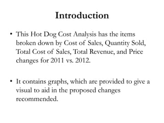 Hot Dog Cost Analysis | PDF