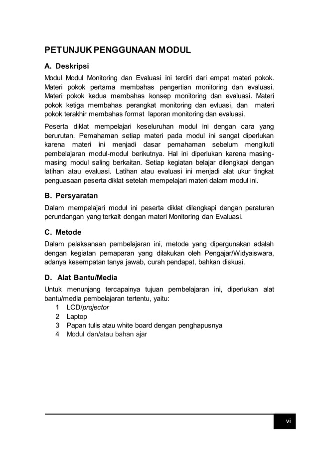 Modul Monitoring dan Evaluasi | DOCX