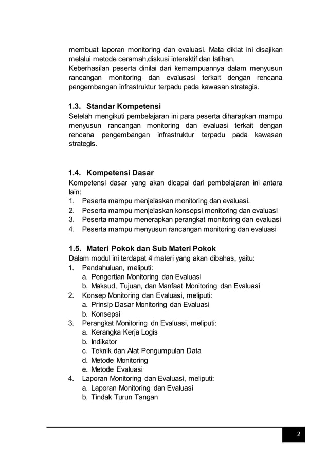 Modul Monitoring dan Evaluasi | DOCX