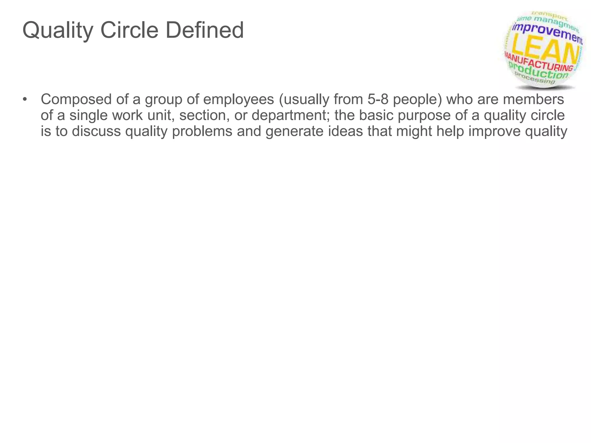 Creating a Quality Circle | PPTX