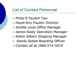 FAUSTING SHIPPING PRESENTATION 1 | PPTX