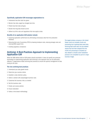 9 Steps to Successful Information Lifecycle Management | PDF