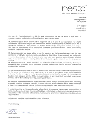 Reference Letter Nesta Controller | PDF