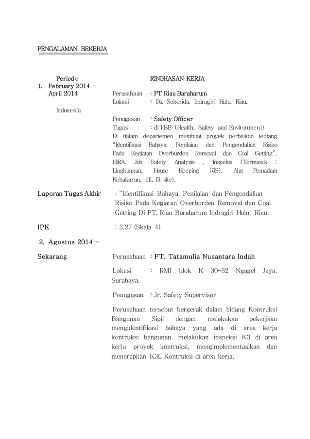 Curriculum Vitae linkedin | DOCX