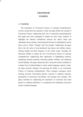 Paper - Clause of Concession in Listening Comprehension (Makalah ...