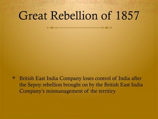 east india c empact on india by british empire | PPT