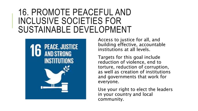 SUSTAINABLE DEVELOPMENT GOALS | PPTX