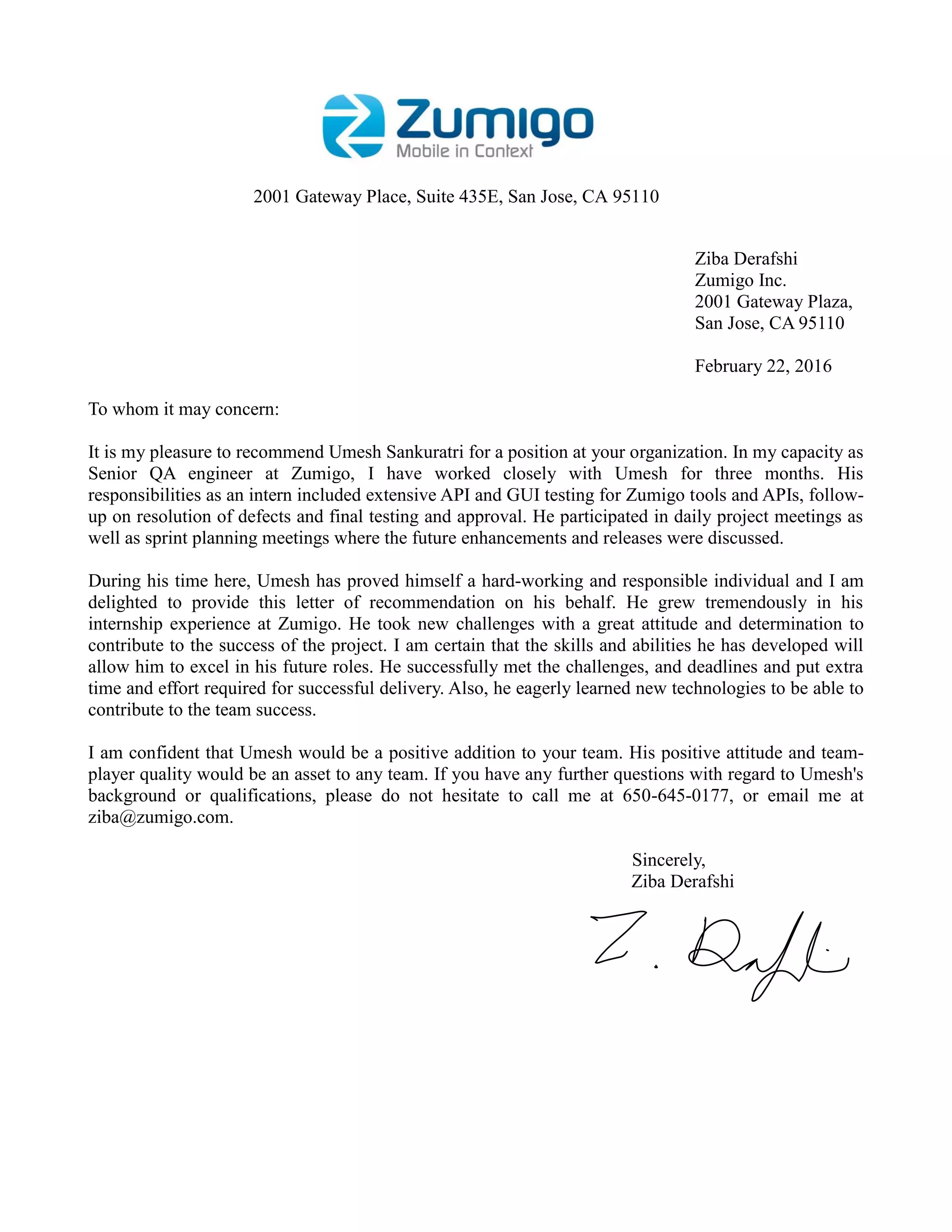 Recommendation Letter | PDF