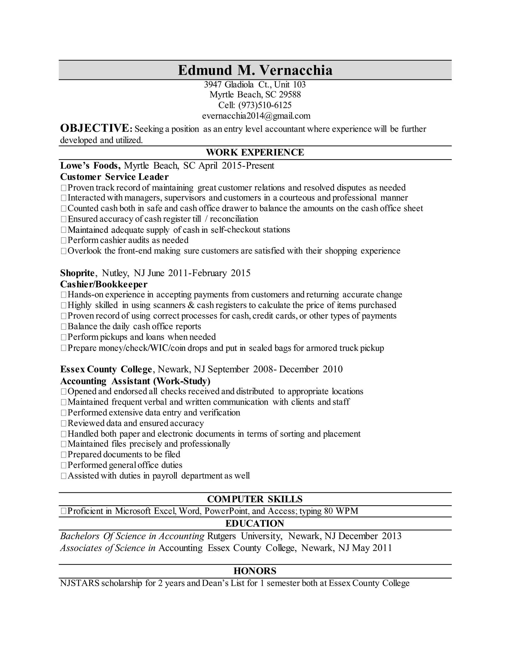 EMV resume 2 | DOCX