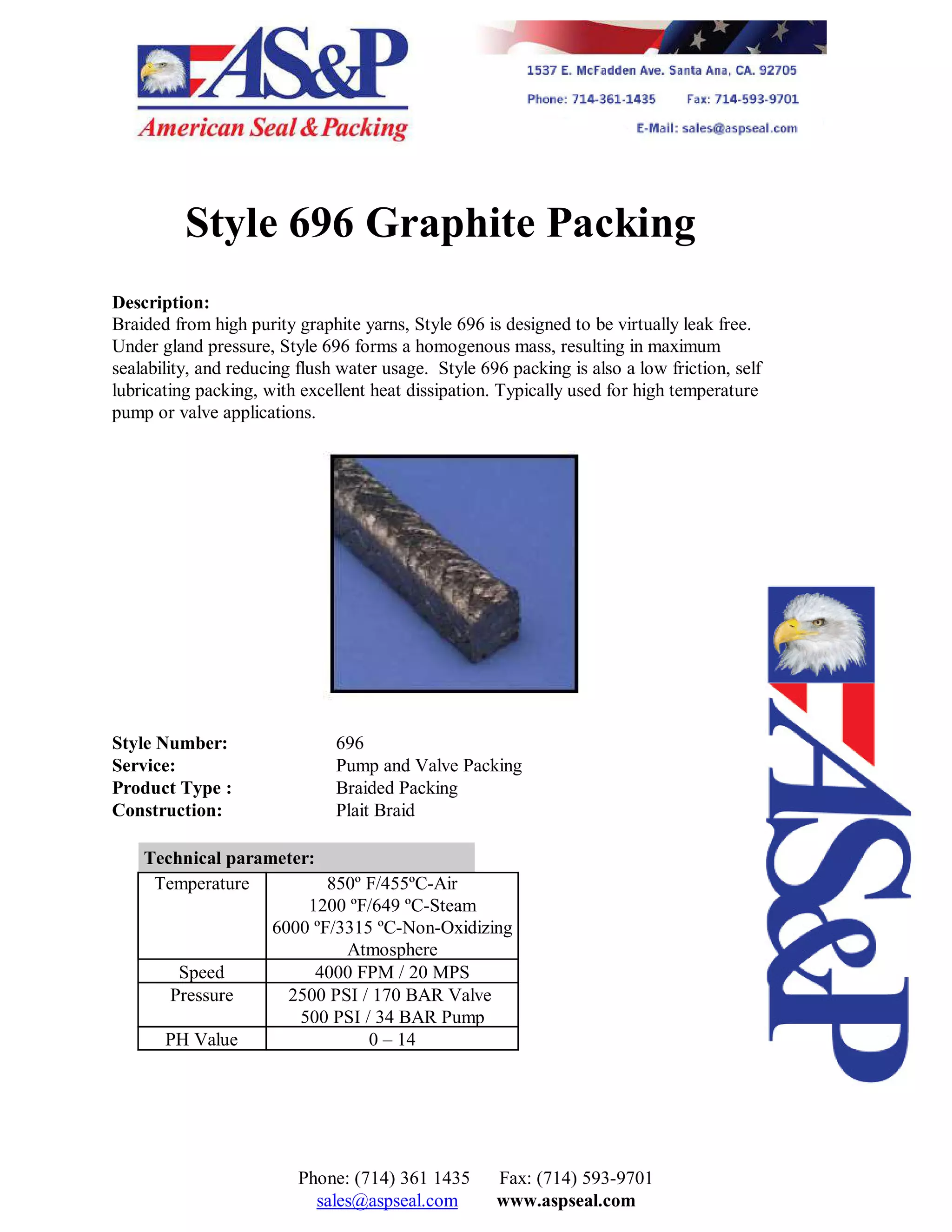 696 Flexible Graphite Packing | PDF