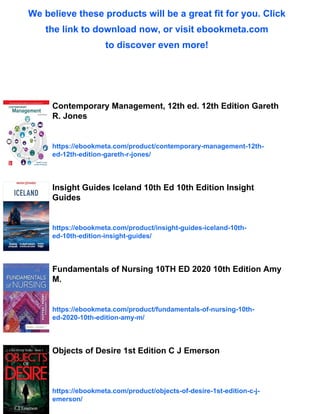 Contemporary Management, 10th ed. 10th Edition Gareth R. Jones | PDF