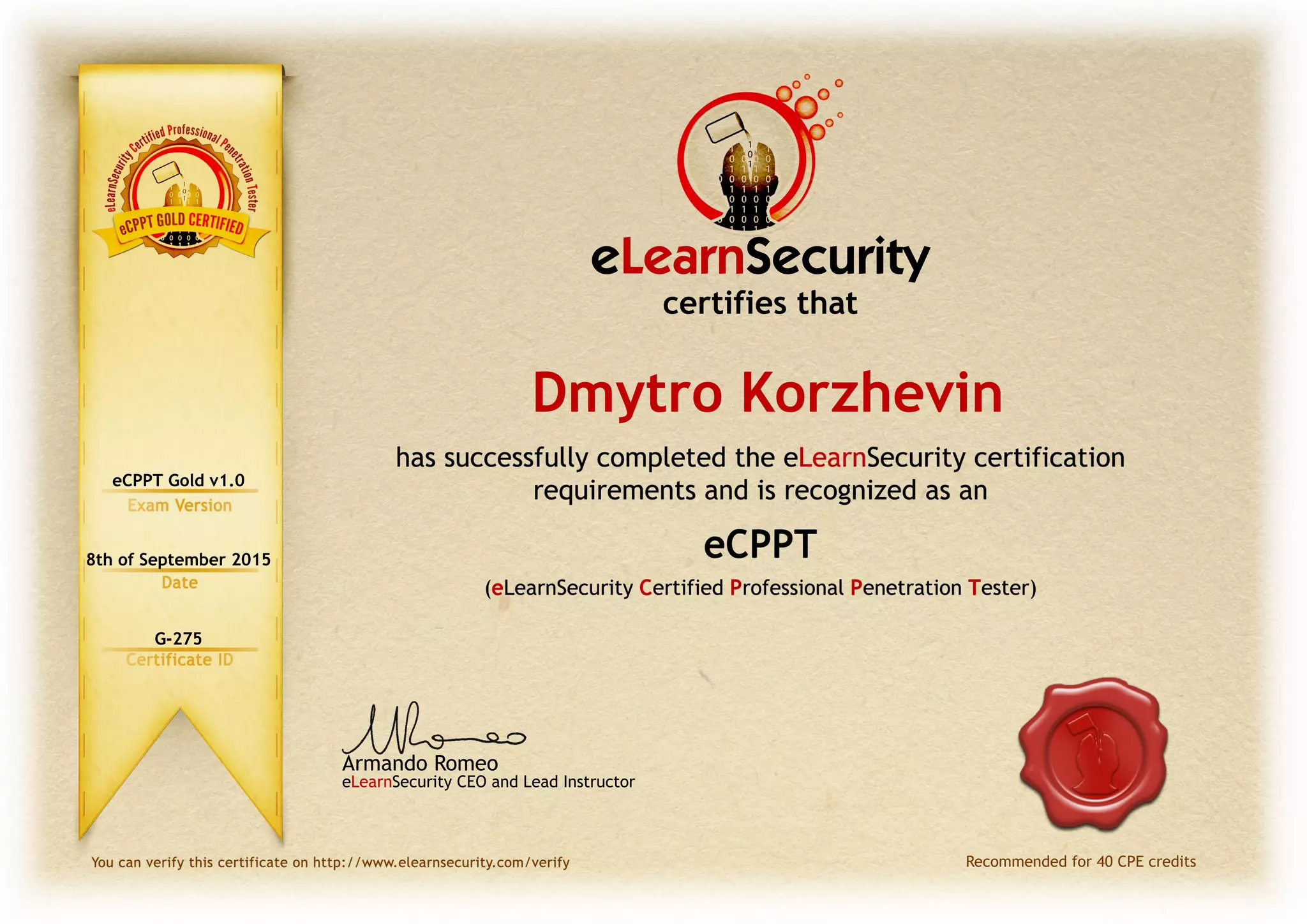 Certificate_eCPPT | PPT