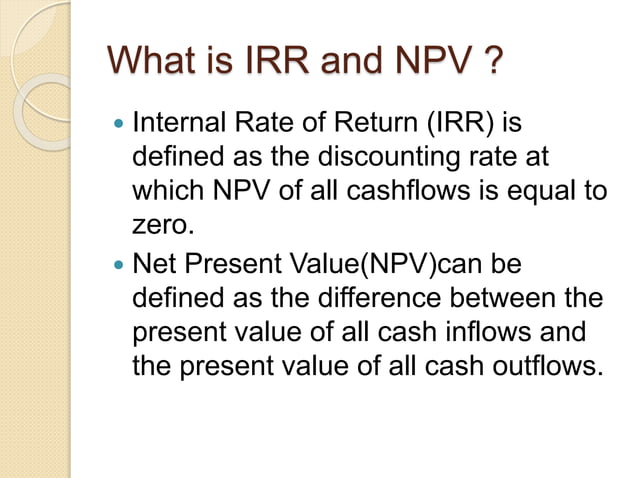 Updated IRR PPT | PPT