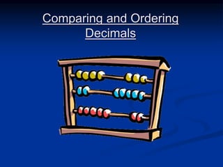 Comparing and Ordering Decimals | PPT