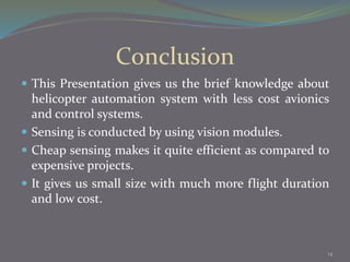 Helicopter Automation Using Low Cost Sensors | PPTX