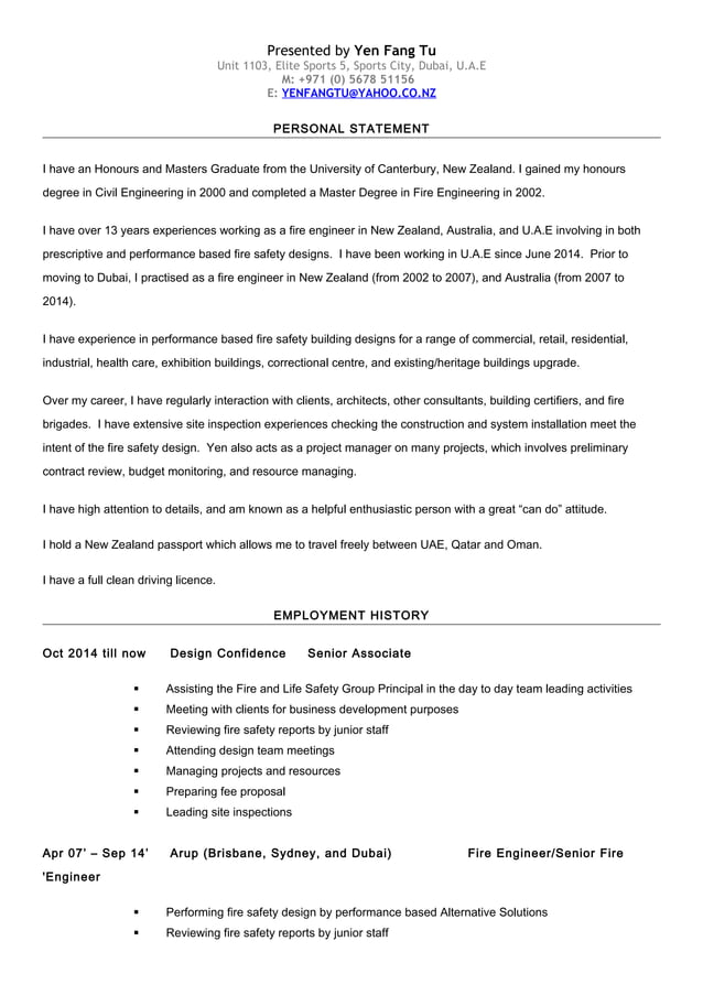 Yen Fang Tu CV | PDF