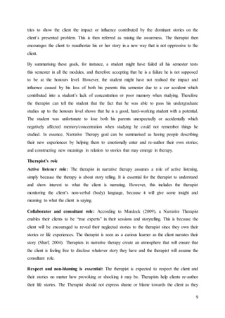 NARRATIVE THERAPY Edited by KIM-FINAL | DOCX