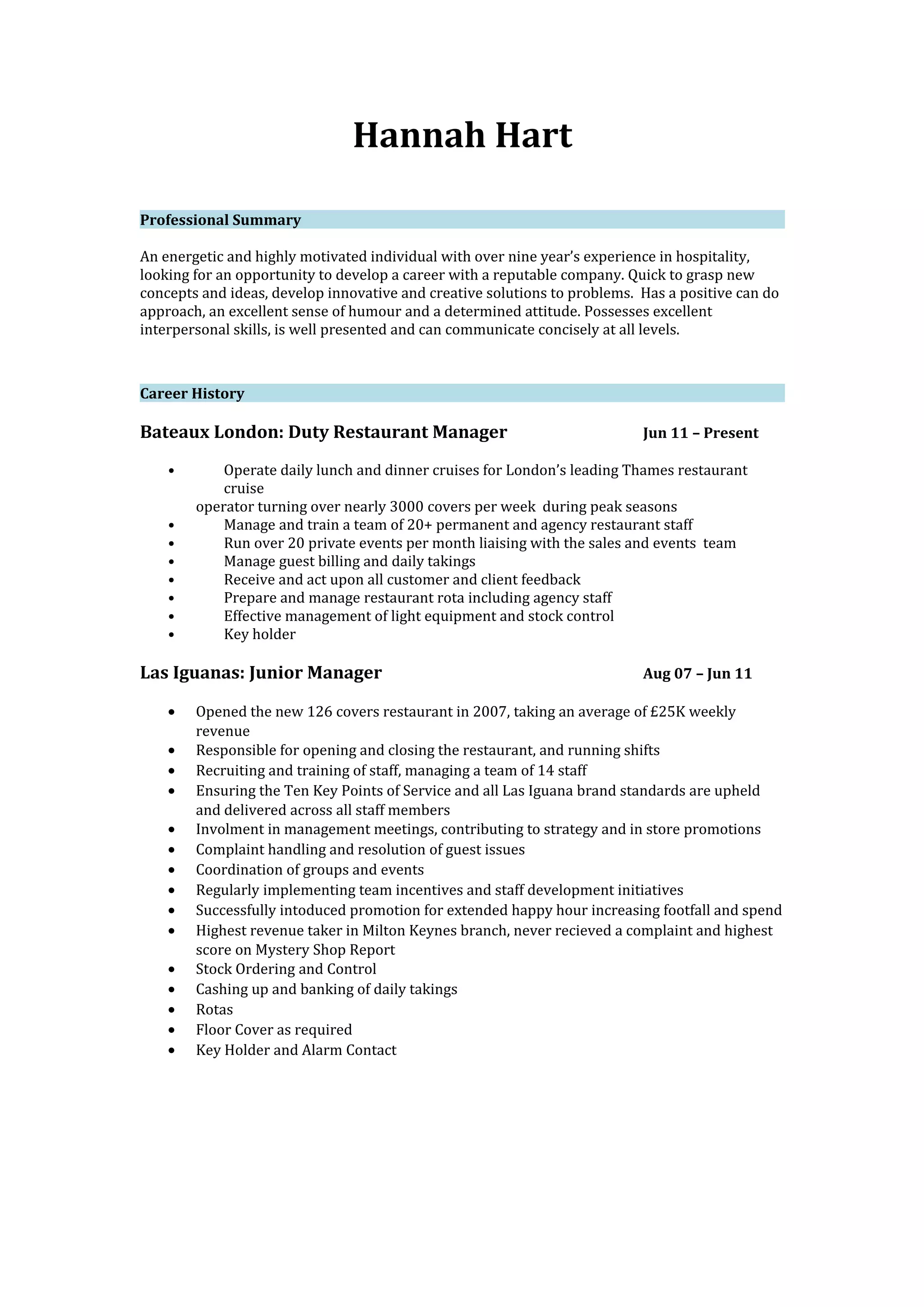 Hannah_Hart_CV | PDF