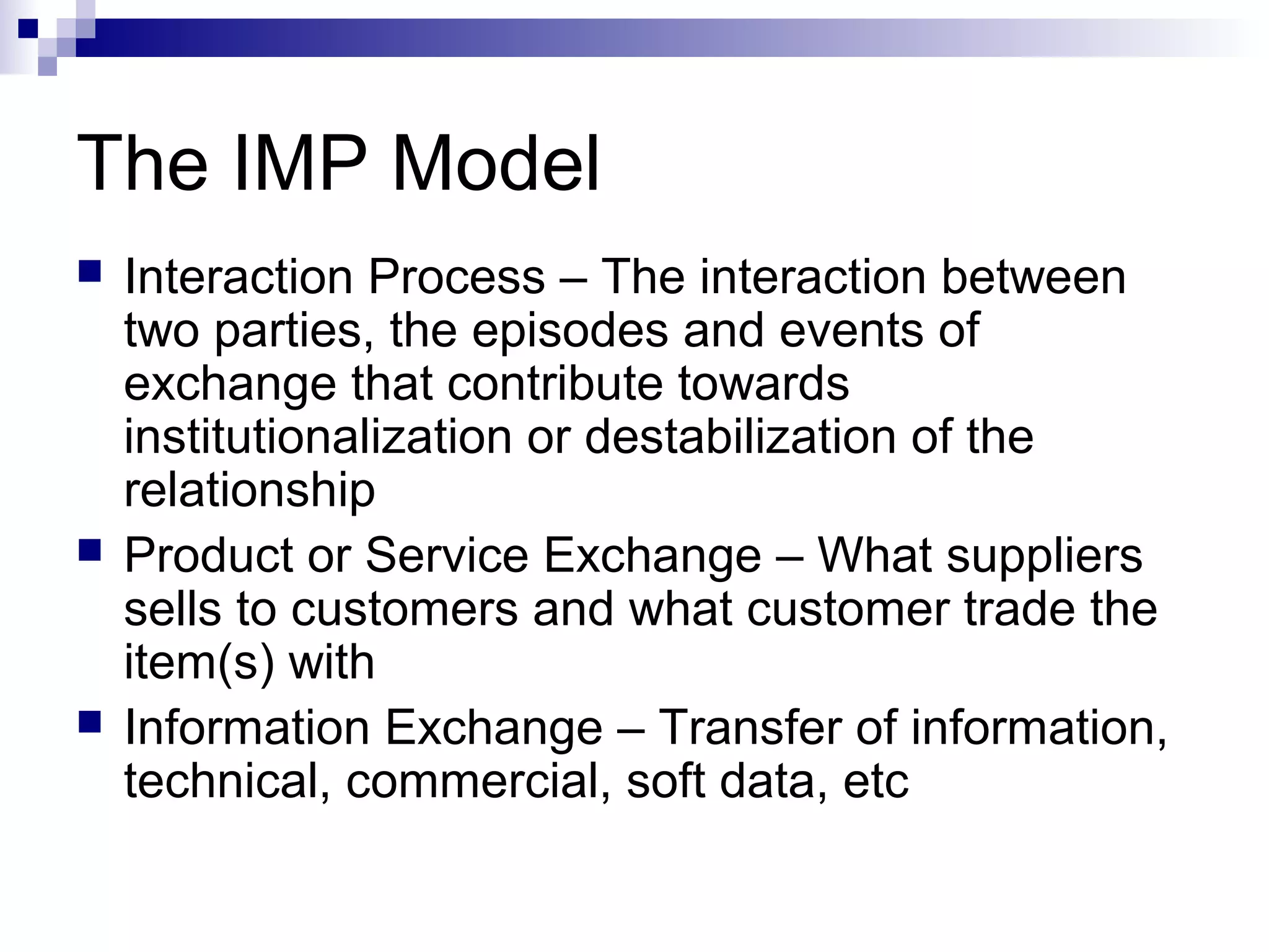 The Industrial Marketing and Purchasing IMP Model | PPT
