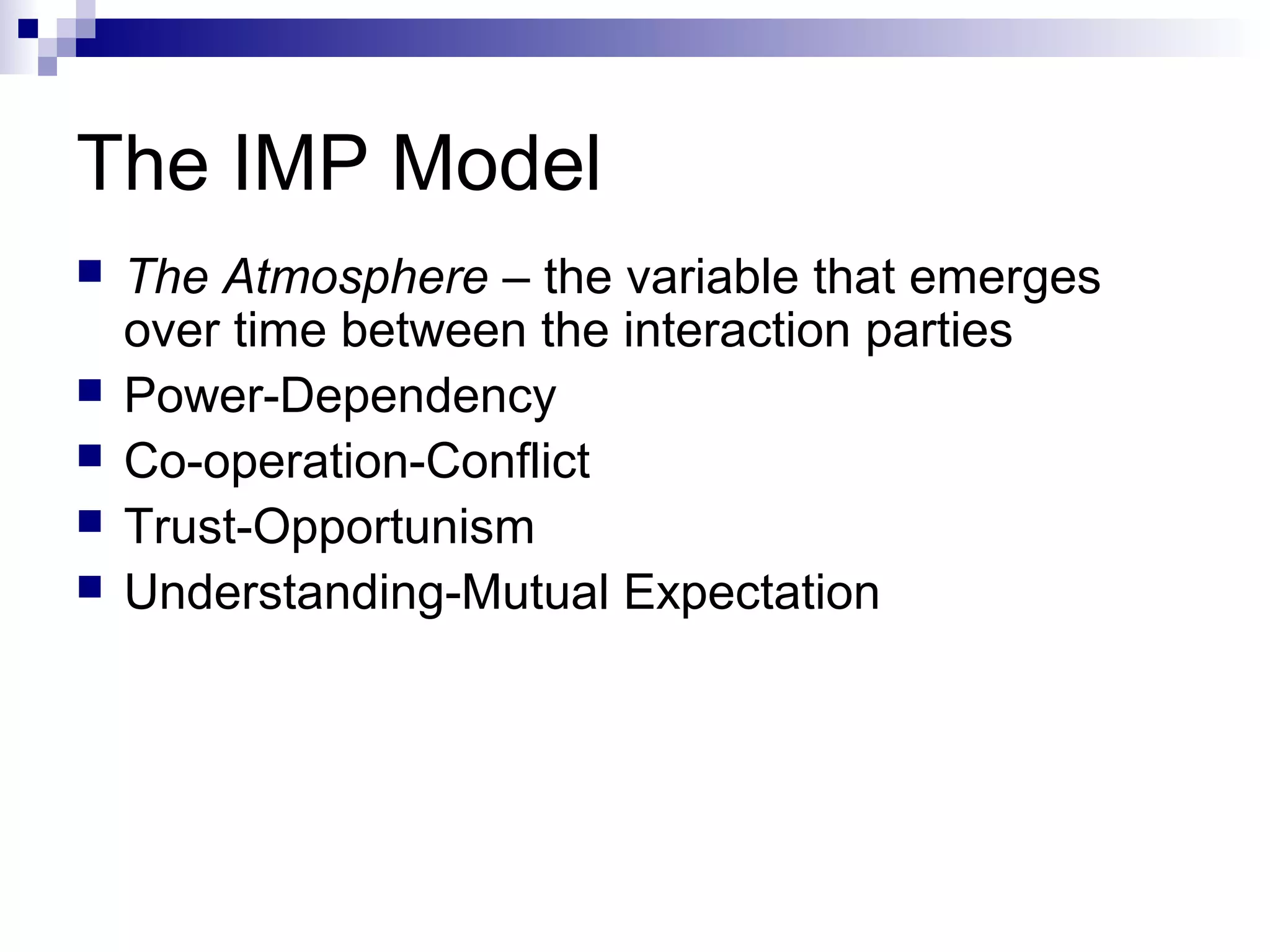 The Industrial Marketing and Purchasing IMP Model | PPT