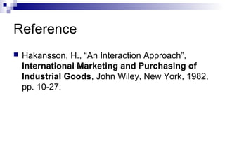 The Industrial Marketing and Purchasing IMP Model | PPT