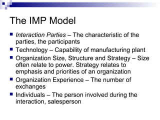 The Industrial Marketing and Purchasing IMP Model | PPT