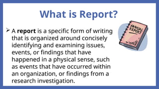 Writing-the-Report-Survey-Field-Reports- | PPTX