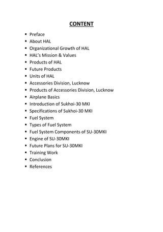 Summer Training Report HAL | PDF