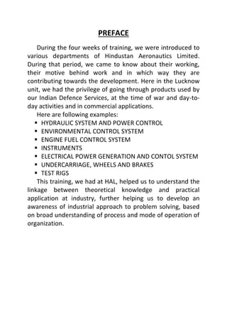 Summer Training Report HAL | PDF